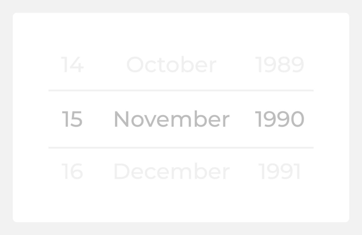Date of birth form field UI element template. Editable isolated vector ... Date of birth form field UI element template. Editable isolated vector ...