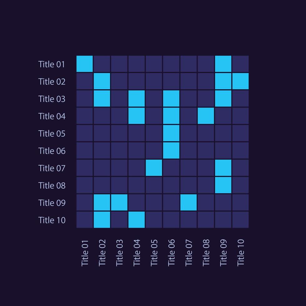 Plotting grid infographic chart design template for dark theme. Project ...