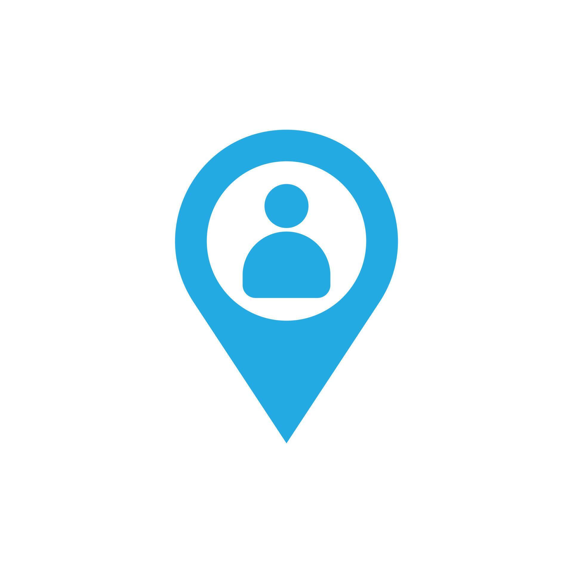 Eps10 Blue Vector Map Or Location Pin Pointer Icon Or Logo Isolated On