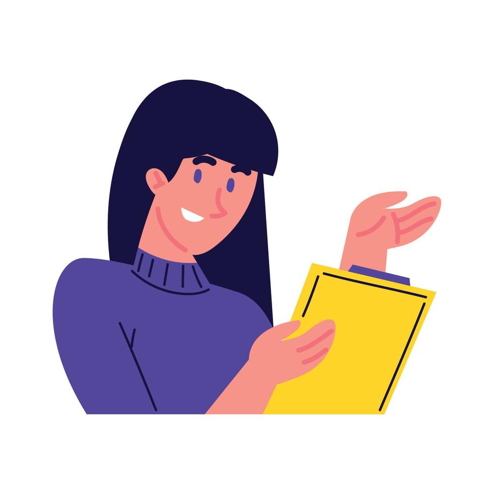 woman with clipboard 16756038 Vector Art at Vecteezy