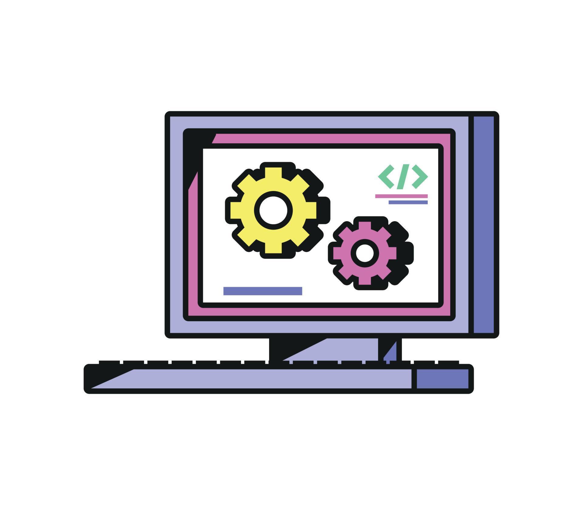 computer web development 16756589 Vector Art at Vecteezy