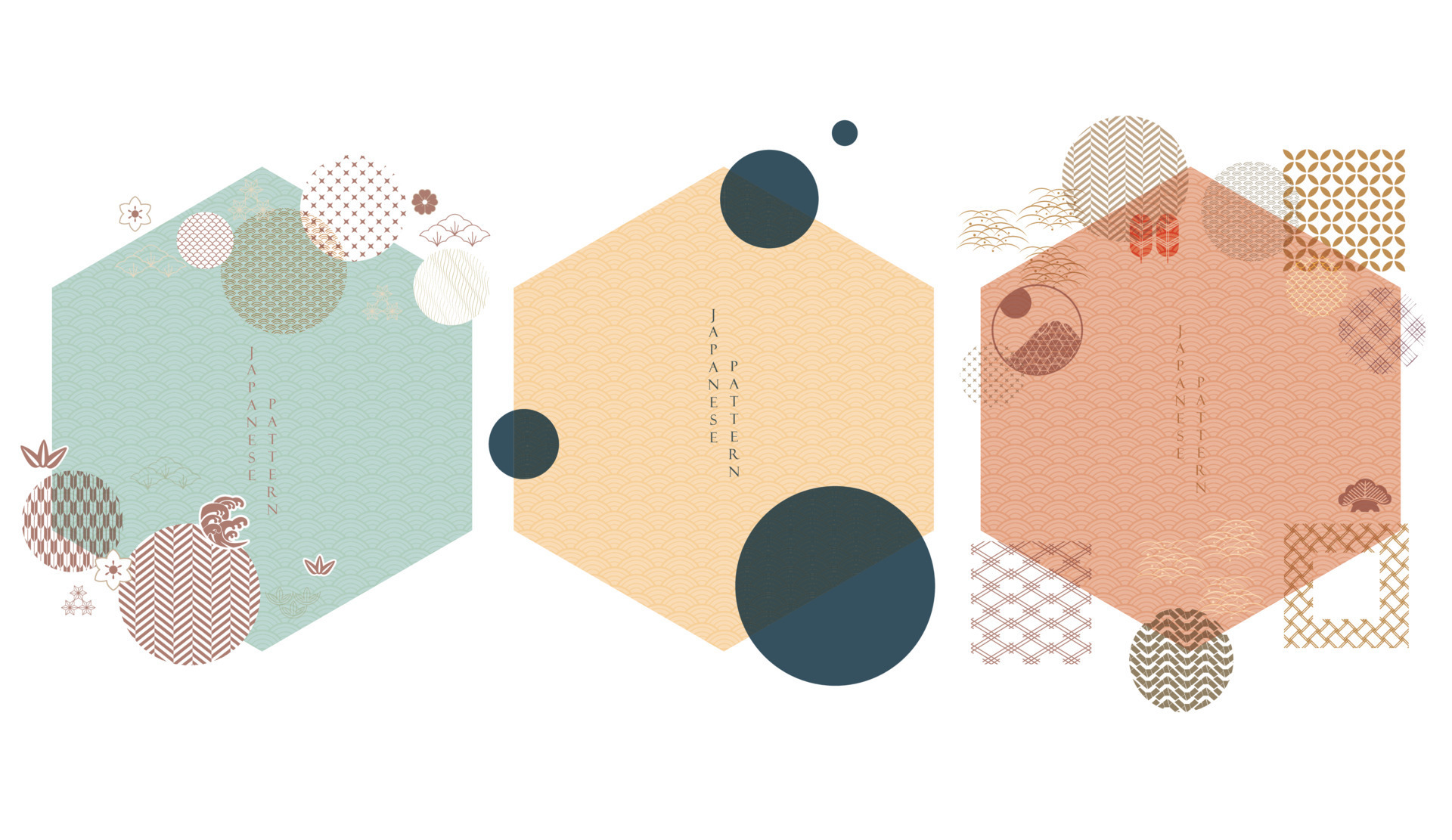 Set Of Geometric Modern Graphic Elements Vector Asian Icons With Japanese Pattern Abstract