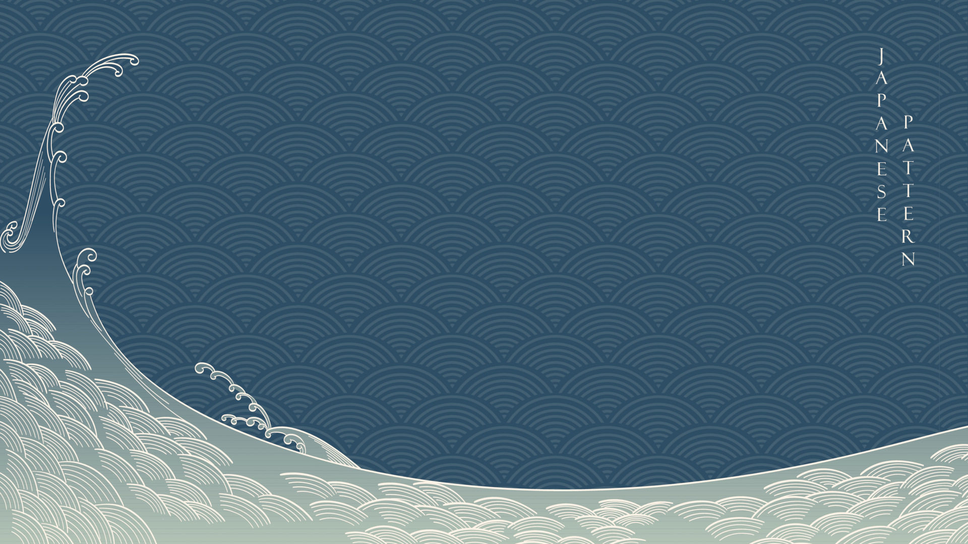 Japanese Background With Hand Drawn Wave Decoration Vector Geometric Elements With Line Pattern