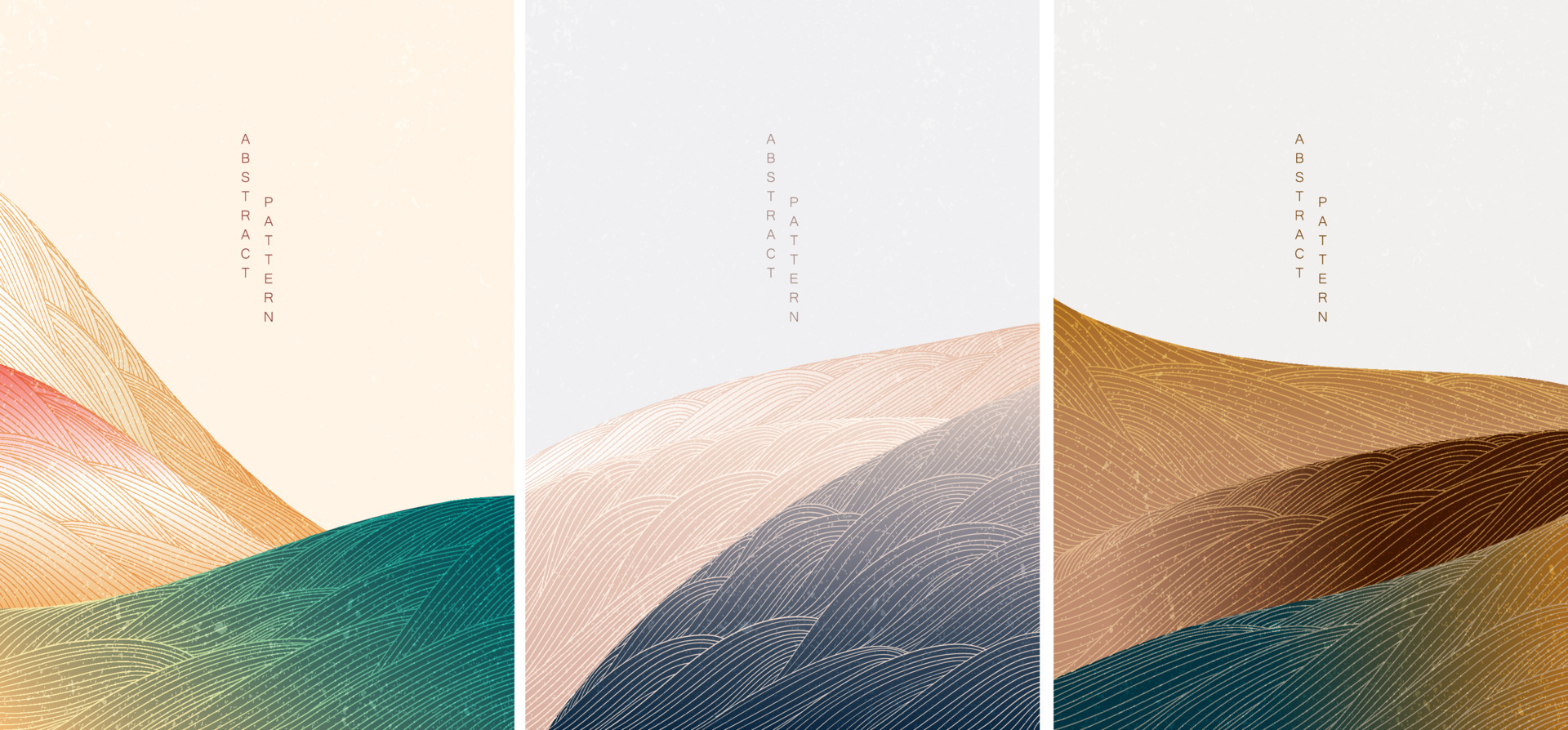 Japanese Background With Line Pattern Vector Abstract Elements With