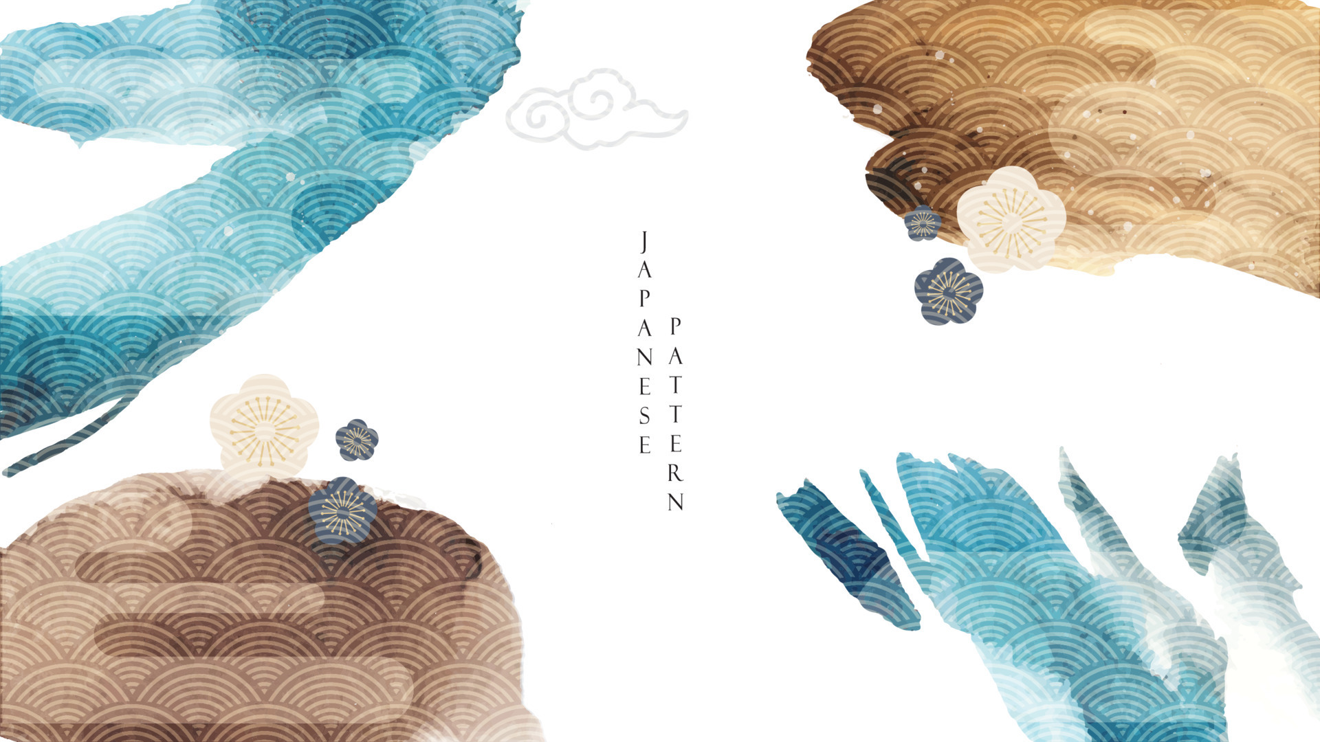 Japanese Background With Traditional Decoration Pattern Vector