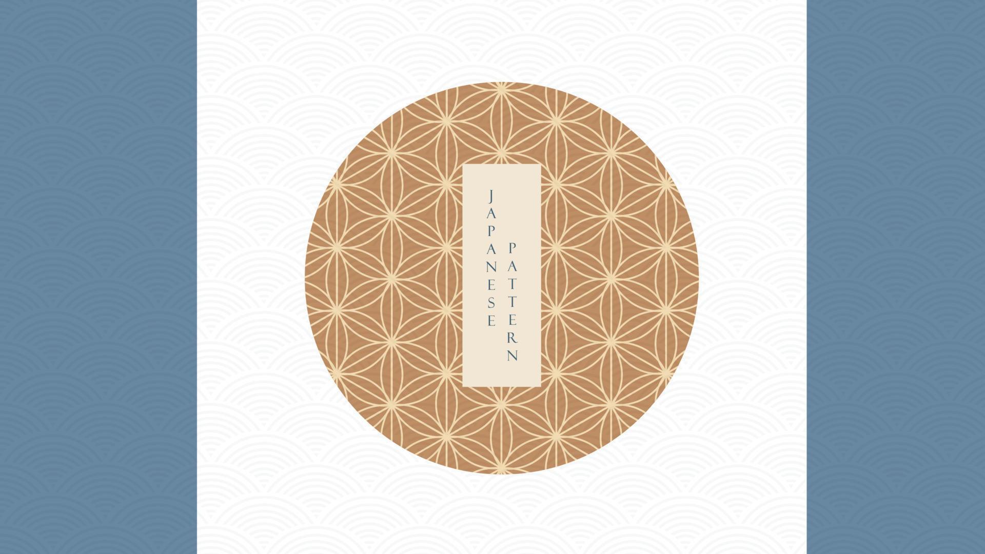 Japanese Background With Geometric Decoration Pattern Vector Oriental Banner Design With Line