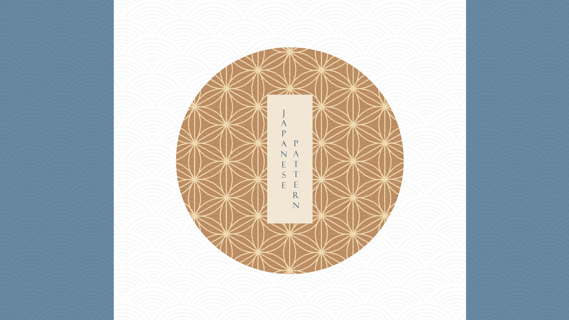 Japanese Background With Geometric Decoration Pattern Vector Oriental