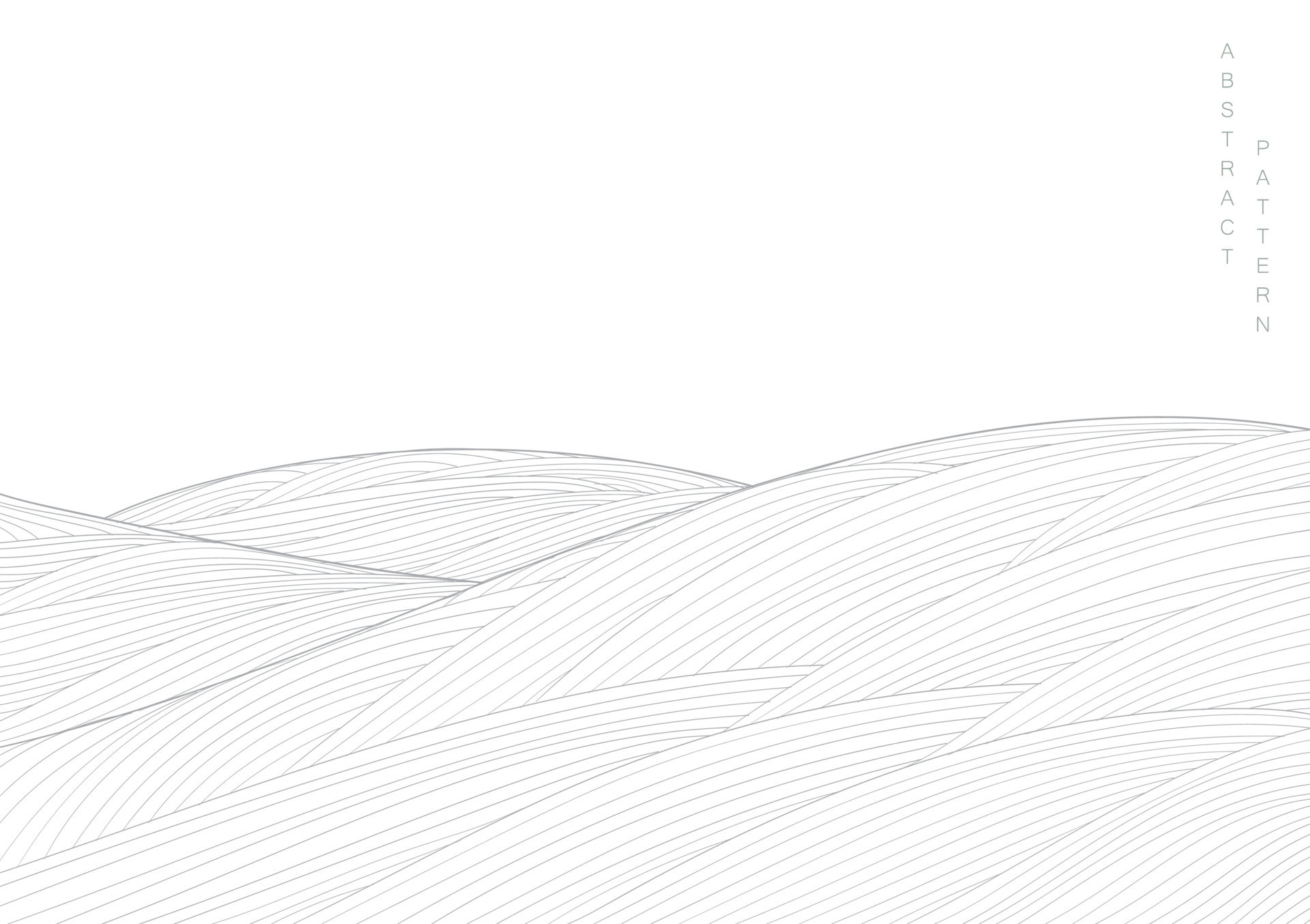 Abstract Landscape Background With White And Grey Japanese Wave Pattern