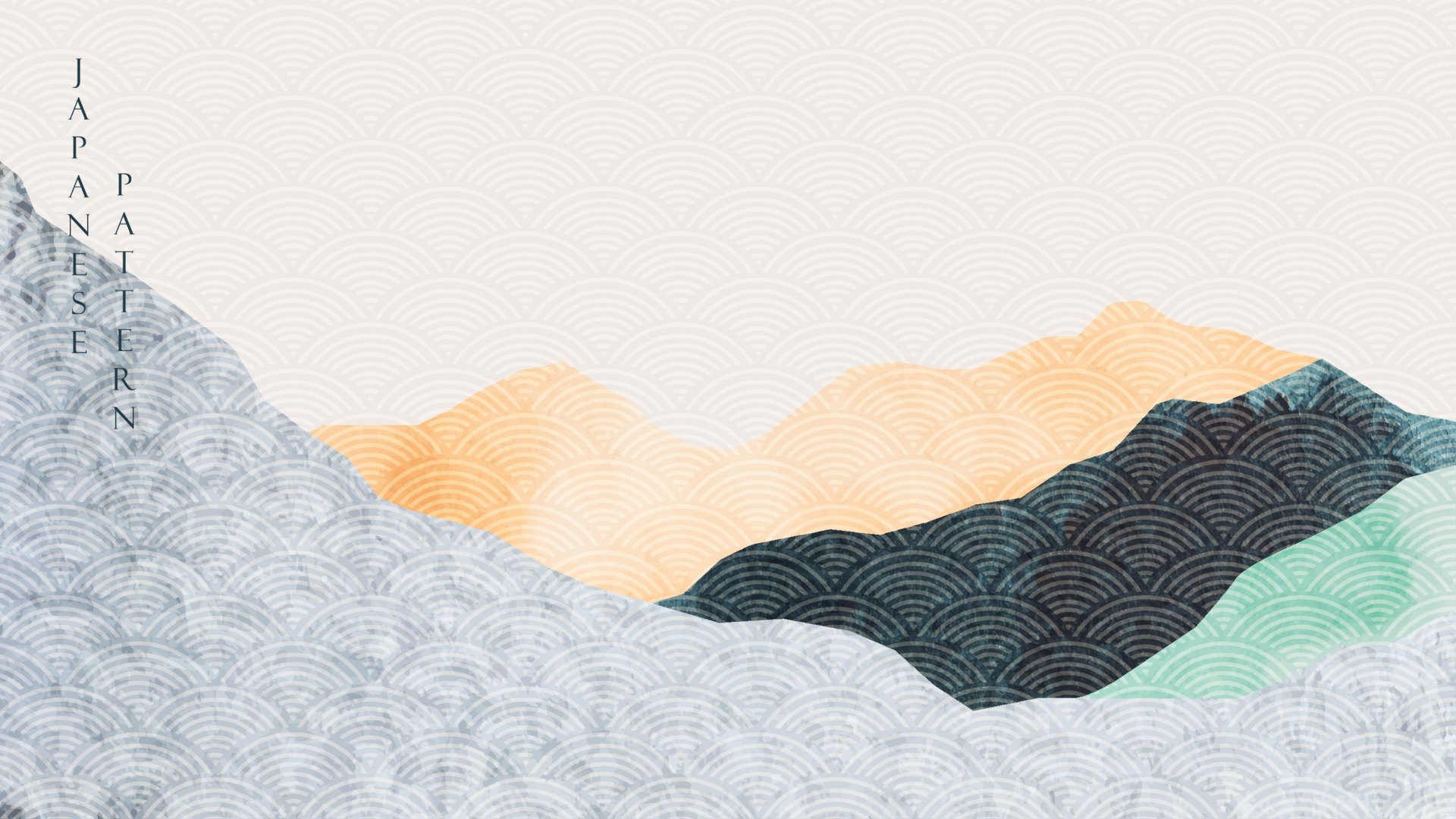 Japanese Background With Traditional Decoration Pattern Vector