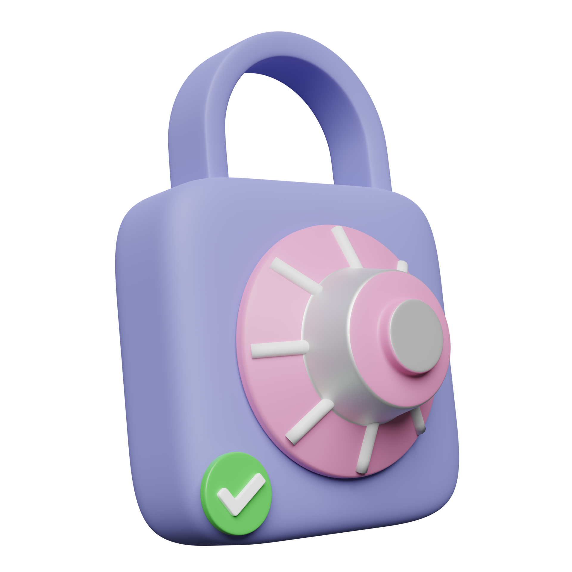 3d Padlock Key Icon With Password Insecure Isolated Security Data