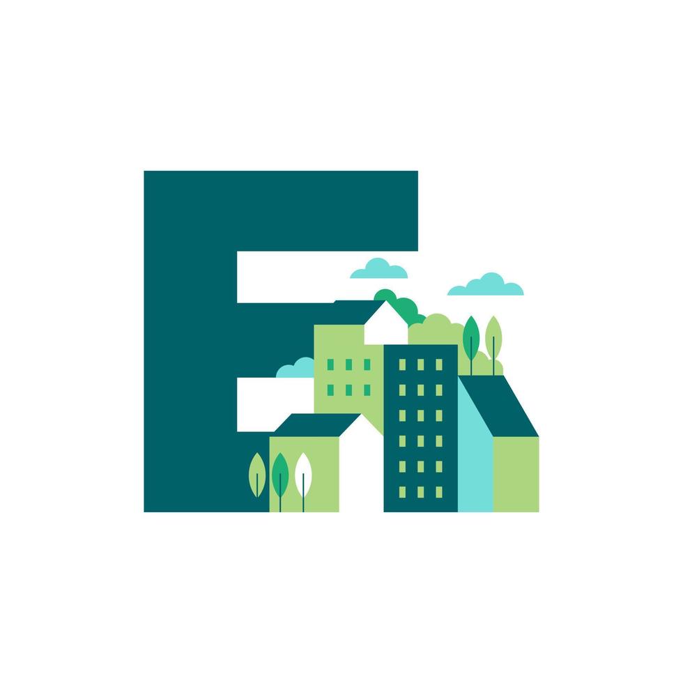 Initial E Building 16757788 Vector Art at Vecteezy