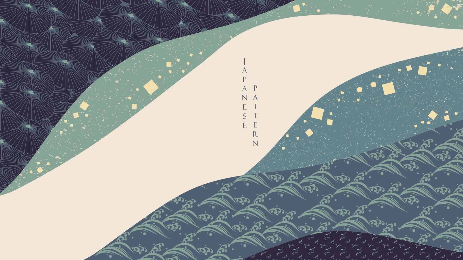 Japanese Background With Traditional Decoration Pattern Vector