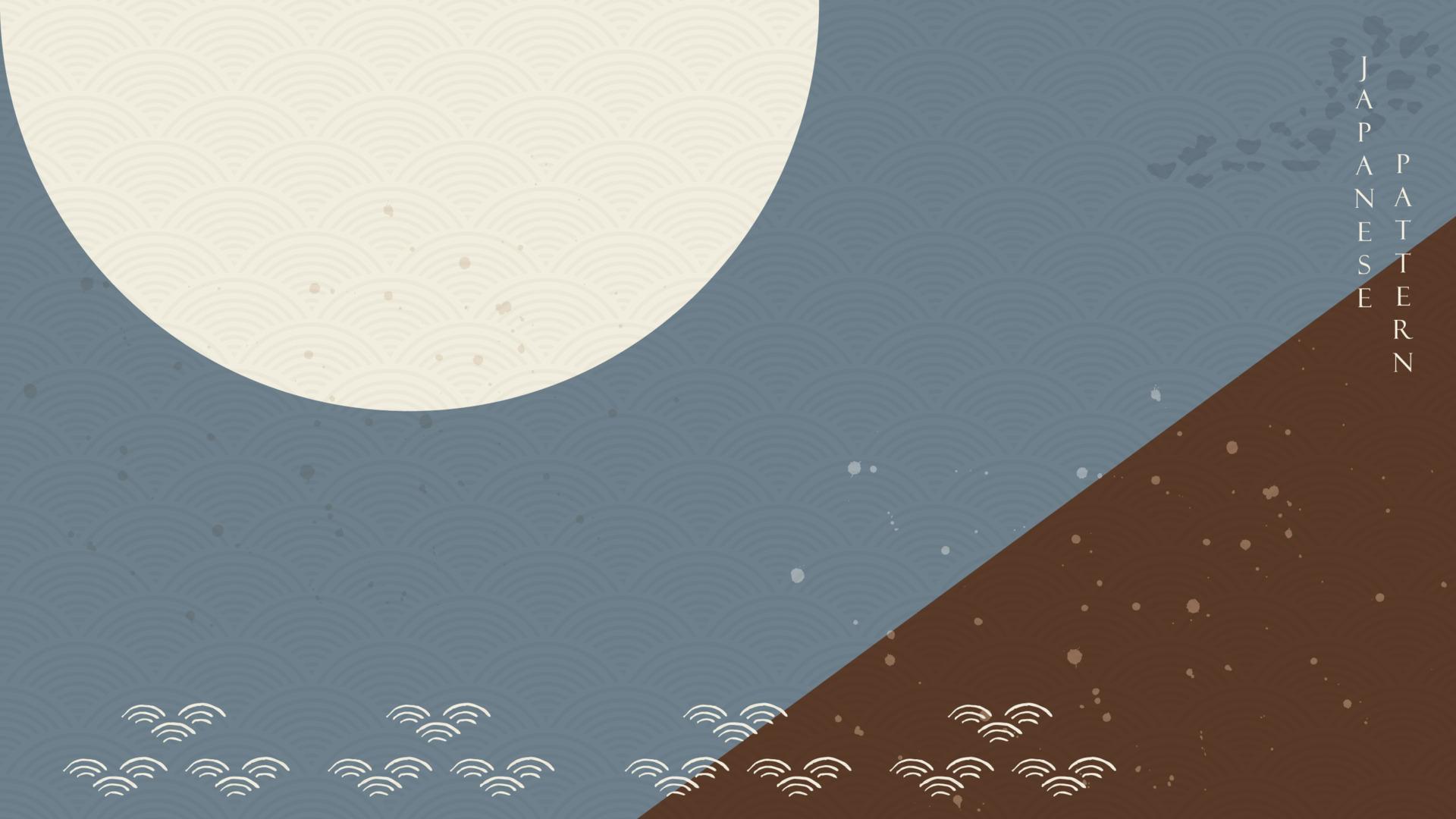 Japanese Background With Geometric Pattern Decoration Pattern Vector Oriental Banner Design