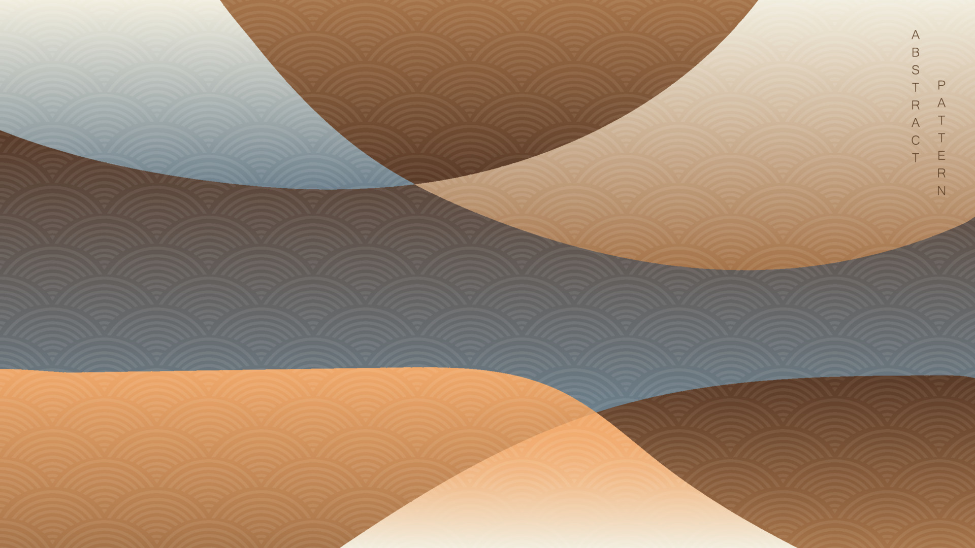 Abstract Art Background With Japanese Wave Pattern Vector Curve Decoration With Elegant Banner