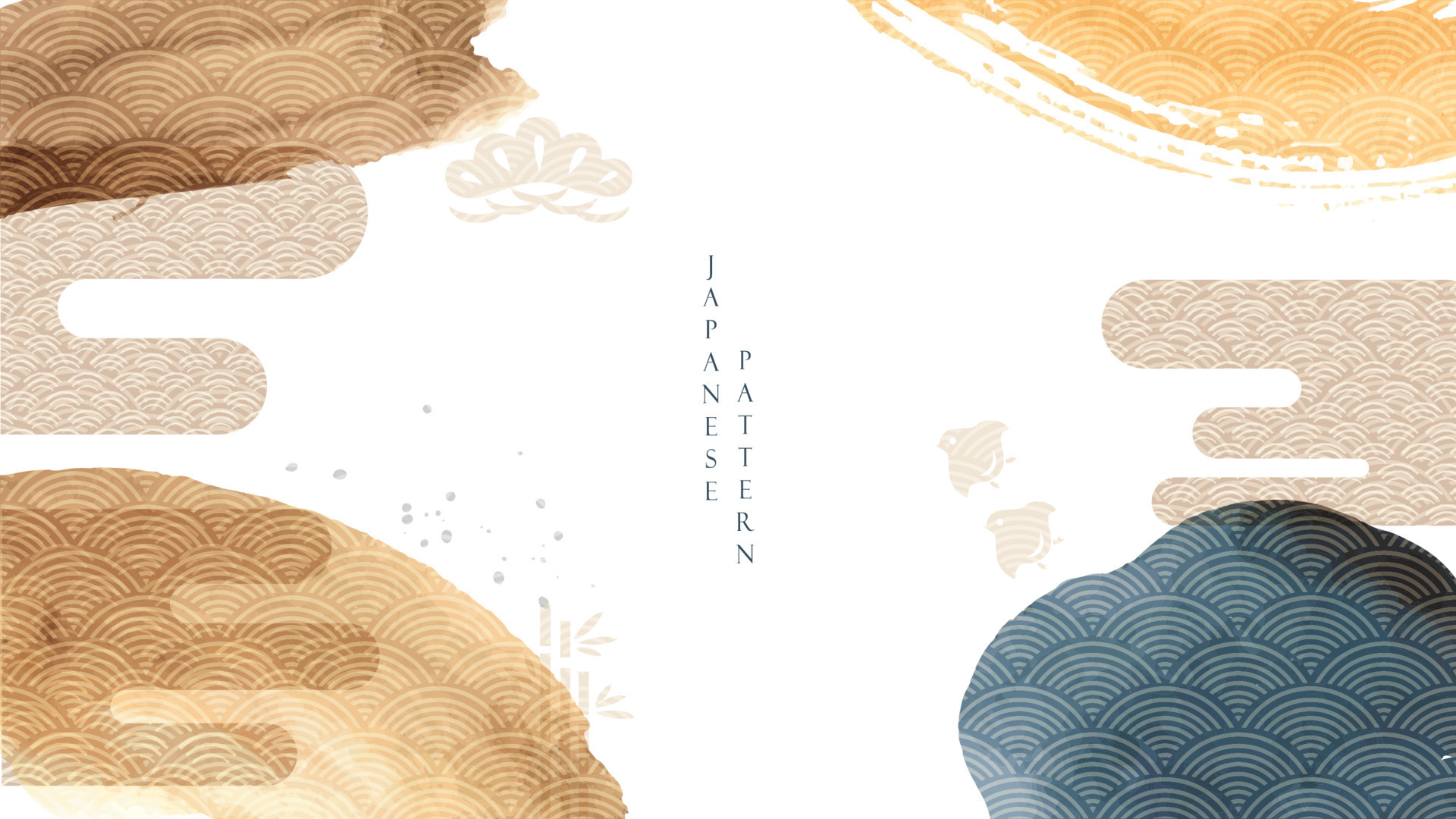 Japanese Background With Traditional Decoration Pattern Vector