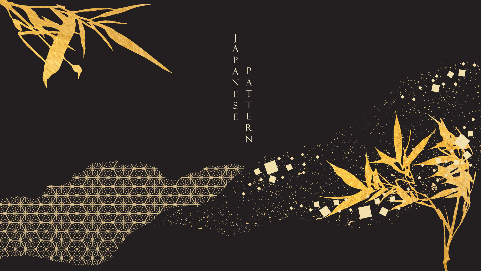 Japanese Background With Asian Vintage Pattern Vector Abstract Art