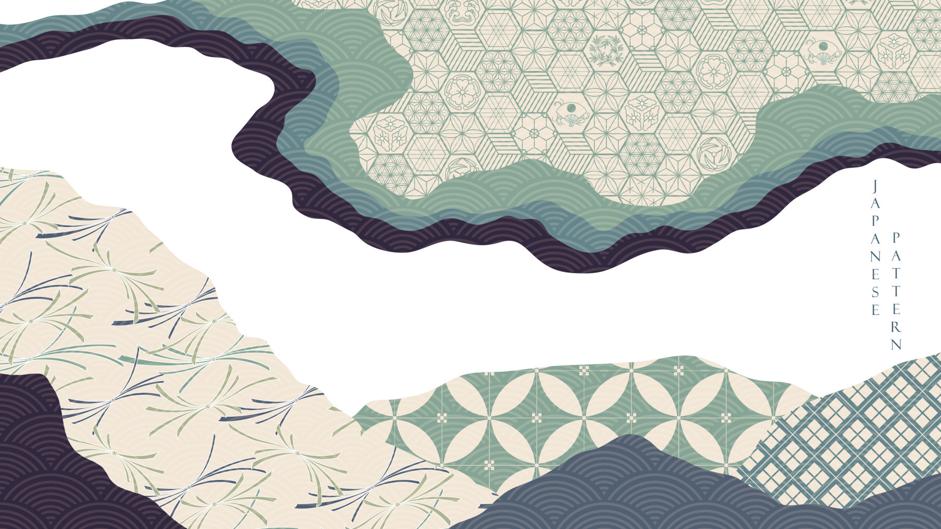 Japanese Background With Abstract Art Banner Design Vector Asian