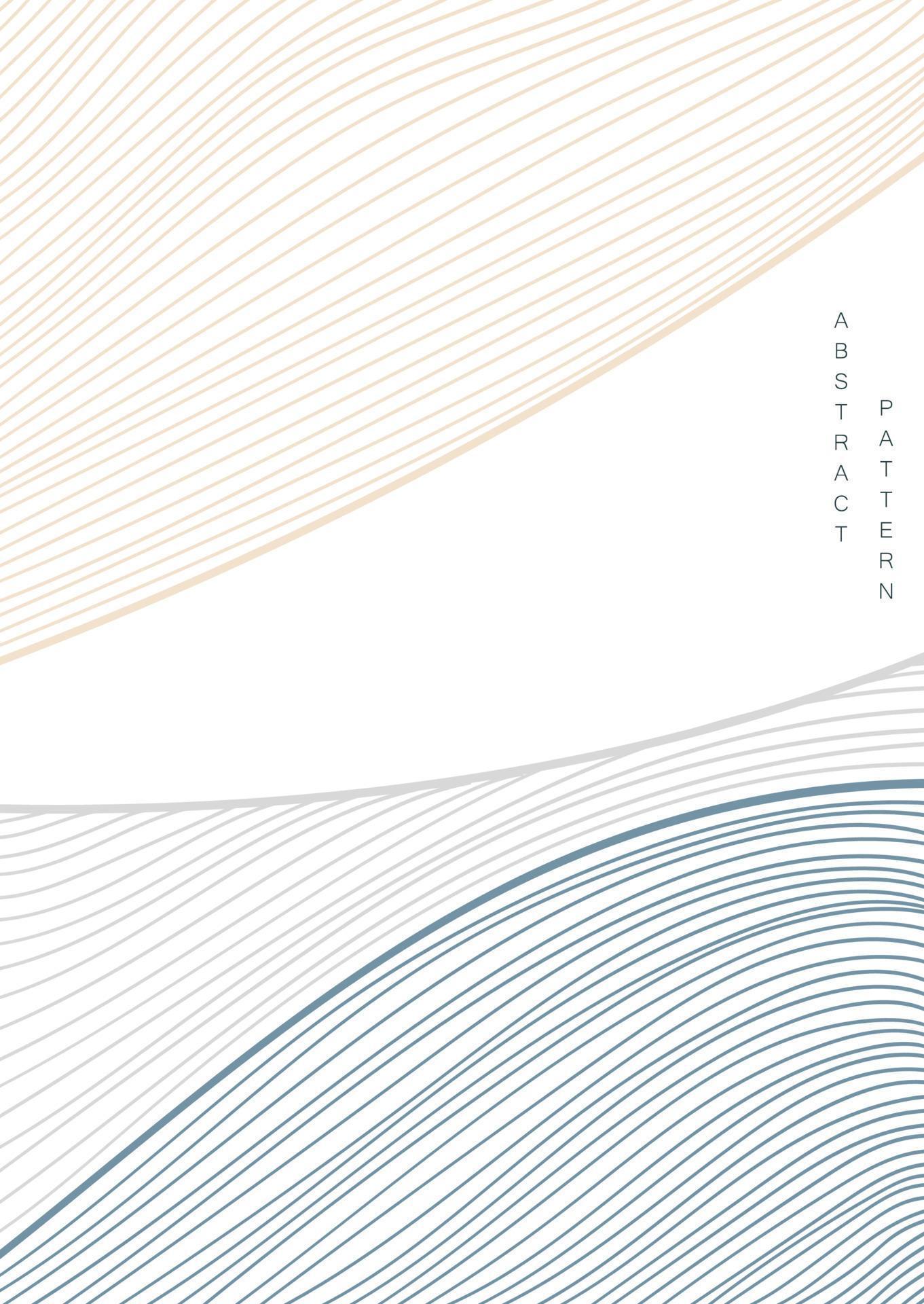 Abstract Art Background With Line Pattern Vector Curve Element With