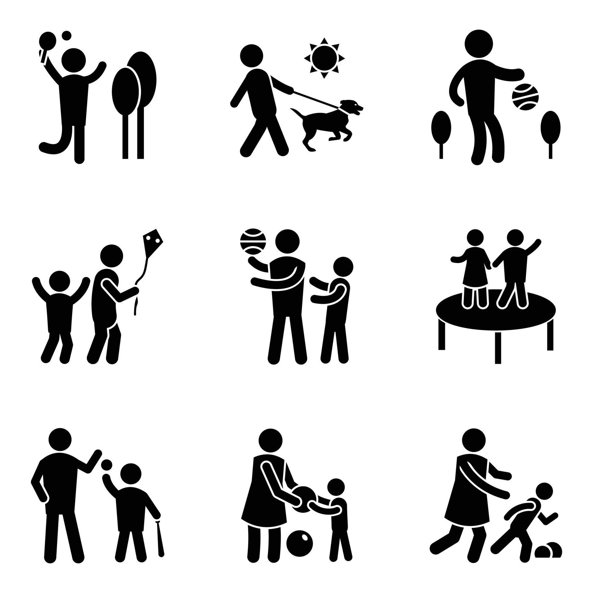 Set of Kids Activities Icons Pack 16760095 Vector Art at Vecteezy