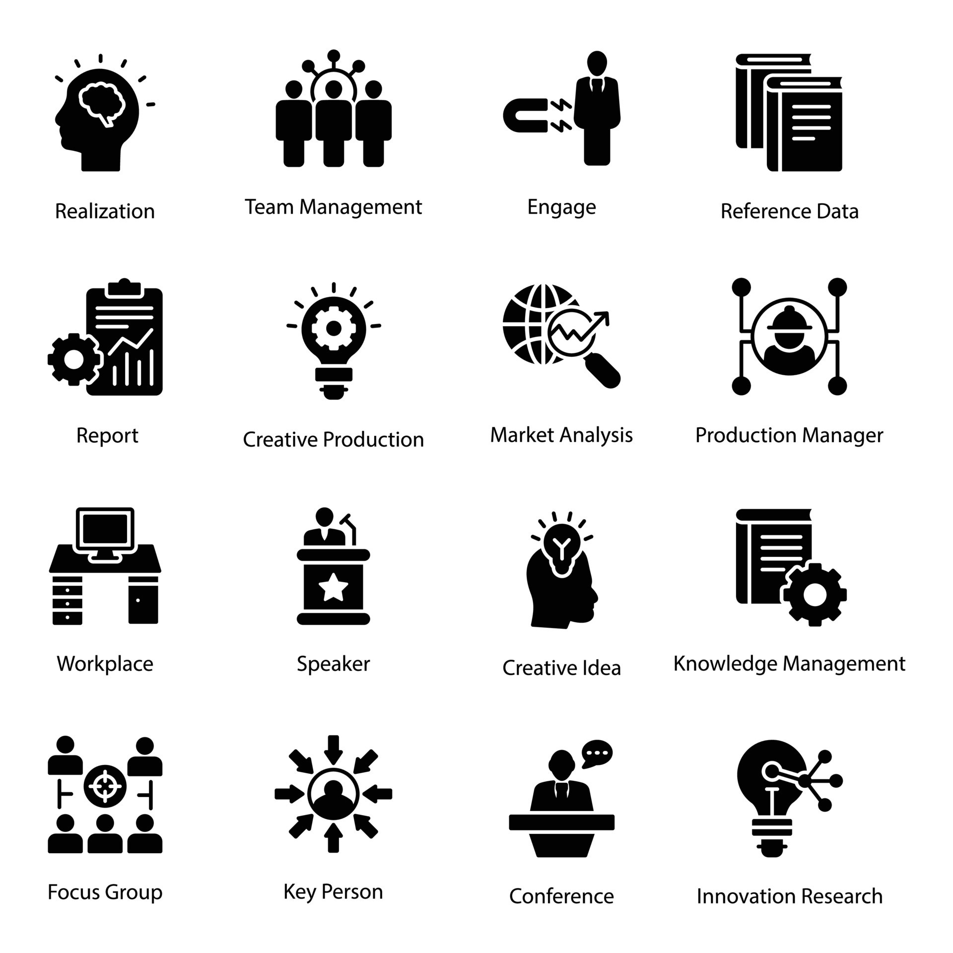 Pack Of Project Management Icons 16760102 Vector Art At Vecteezy