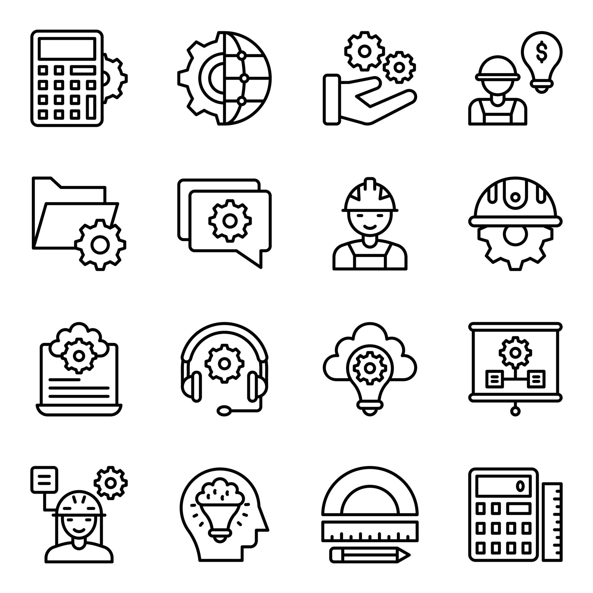 Pack of Engineering Vector Icons 16760487 Vector Art at Vecteezy
