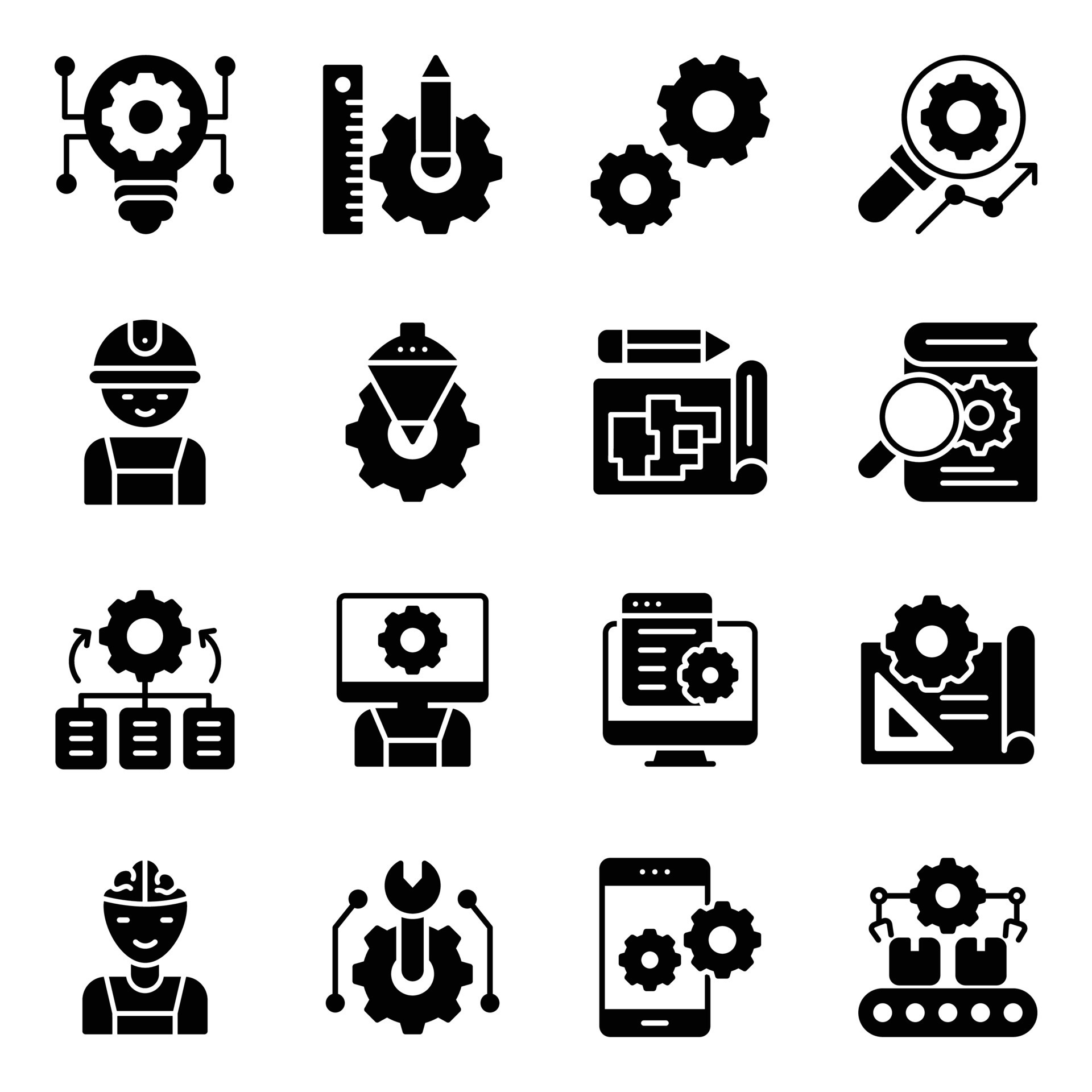 Pack of Engineering Elements Vector Icons 16761056 Vector Art at Vecteezy
