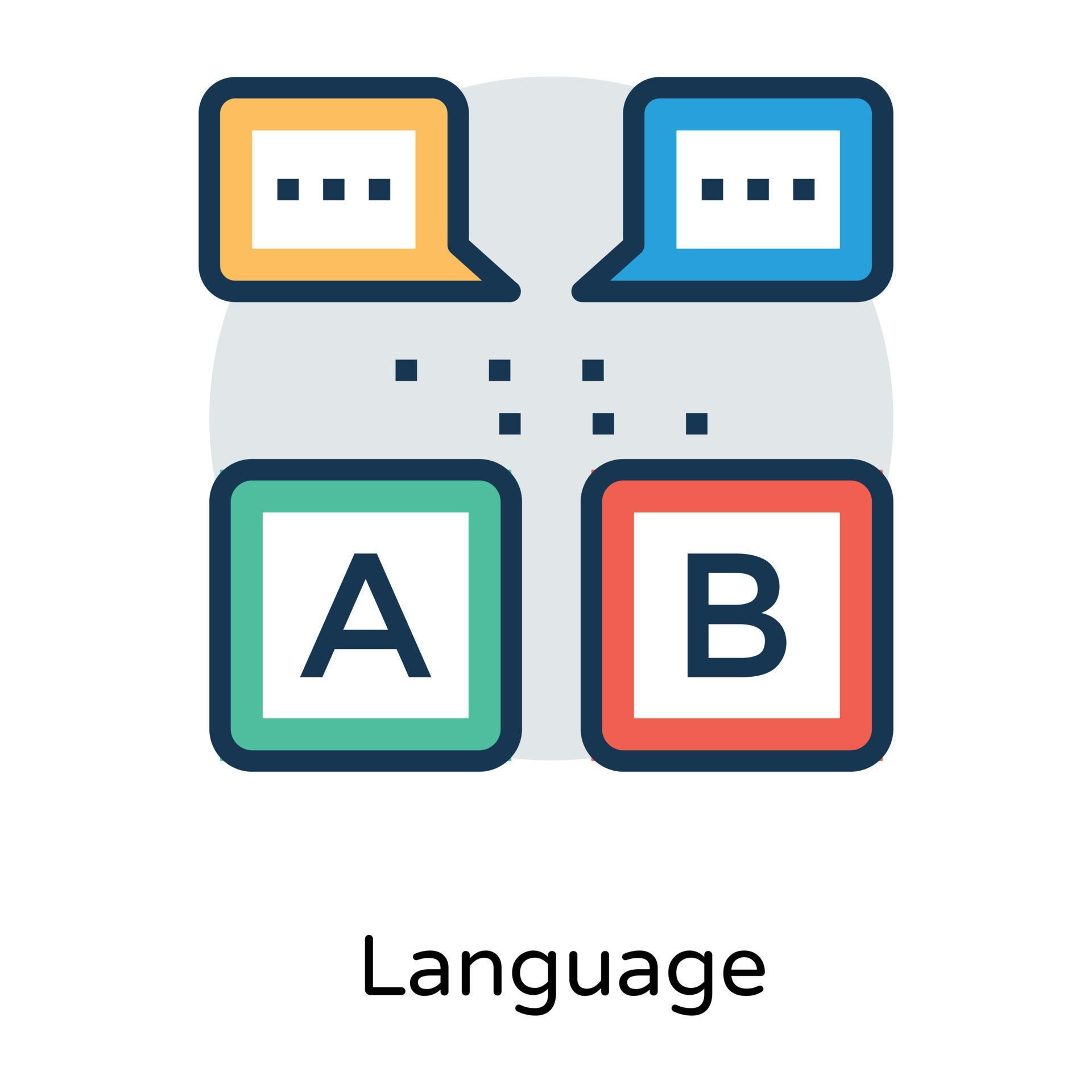 Trendy Language Learning 16761084 Vector Art at Vecteezy