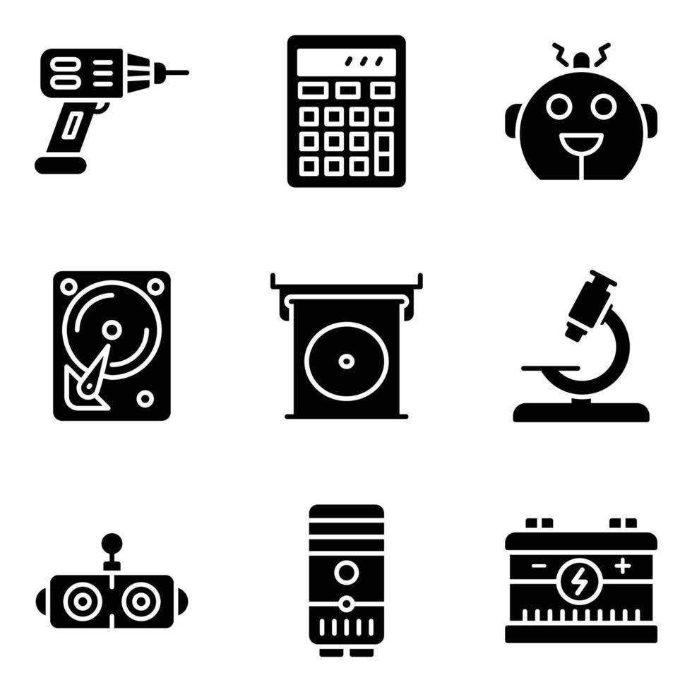 Pack of Mechanical Robotics Vector Icons 16761142 Vector Art at Vecteezy
