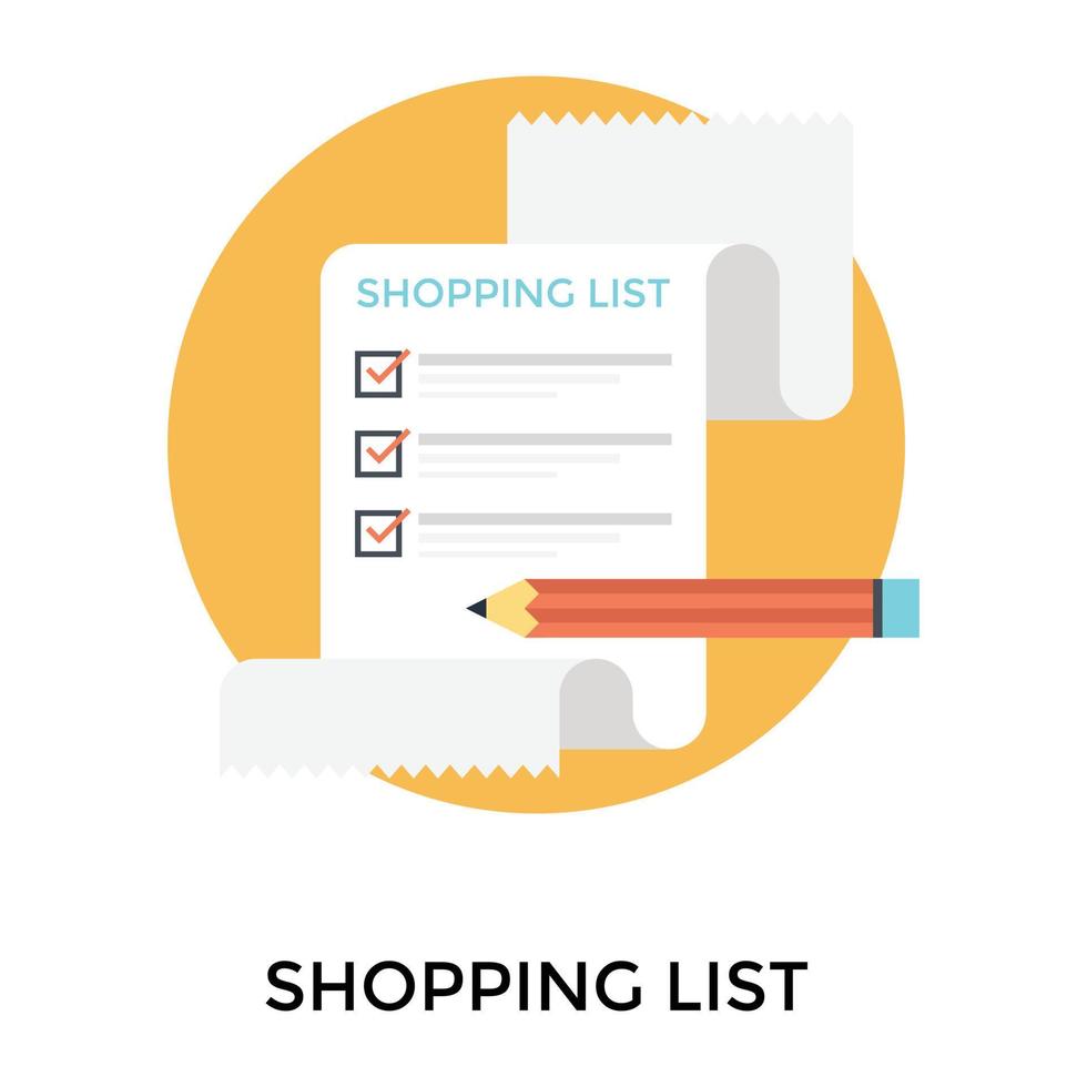 Trendy Shopping List 16761908 Vector Art at Vecteezy