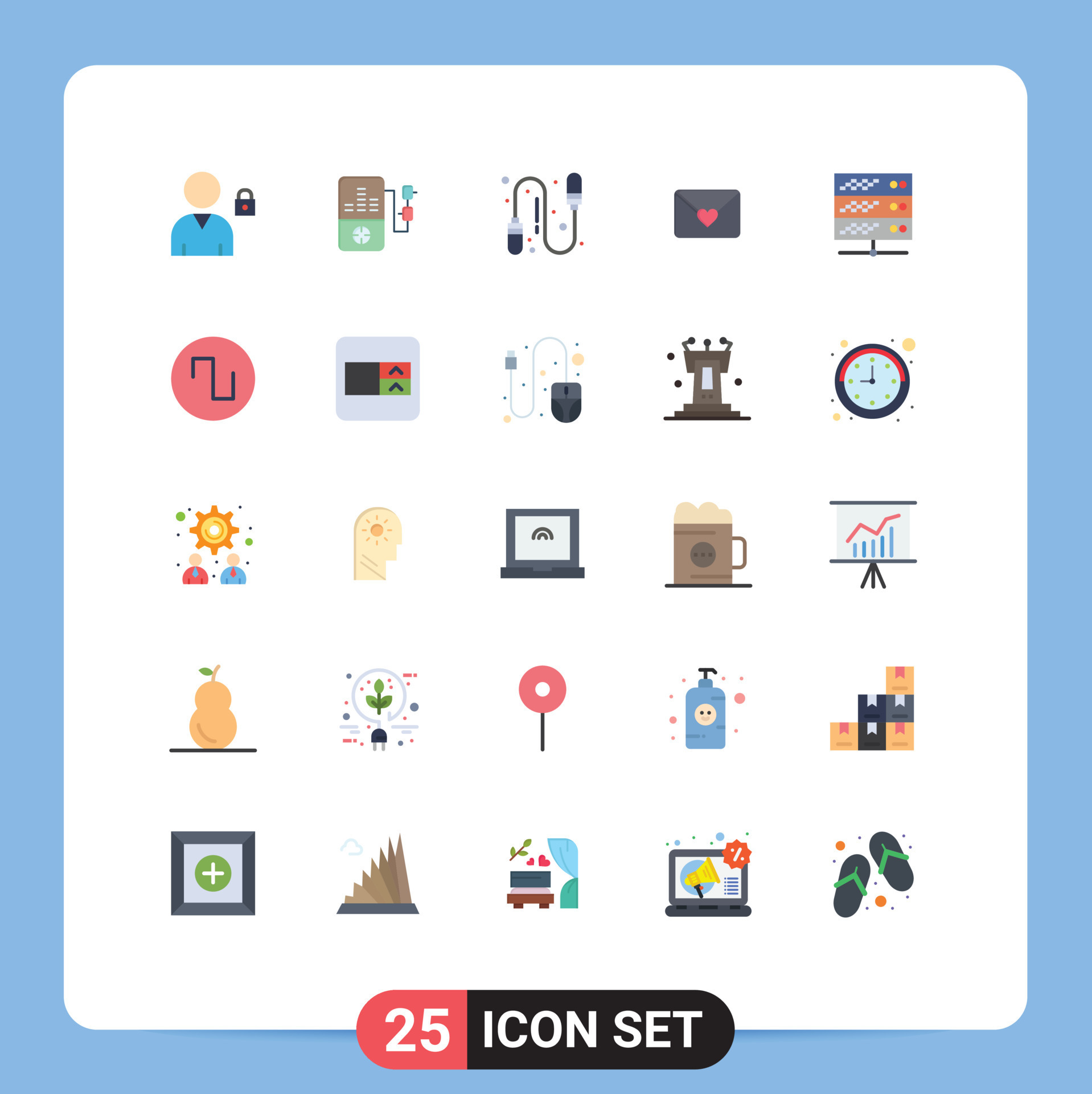 25 Universal Flat Colors Set For Web And Mobile Applications Square Web Jump Rope Server Hosting