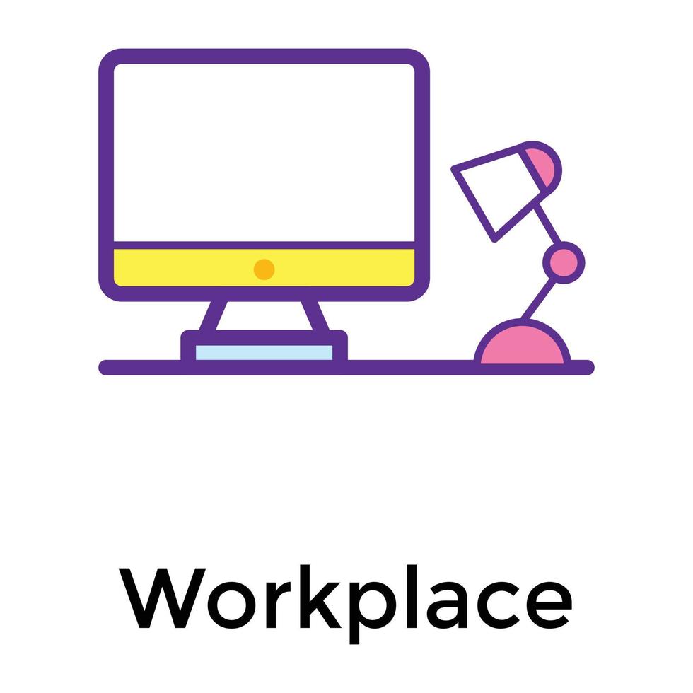 Trendy Workplace Concepts 16762098 Vector Art At Vecteezy