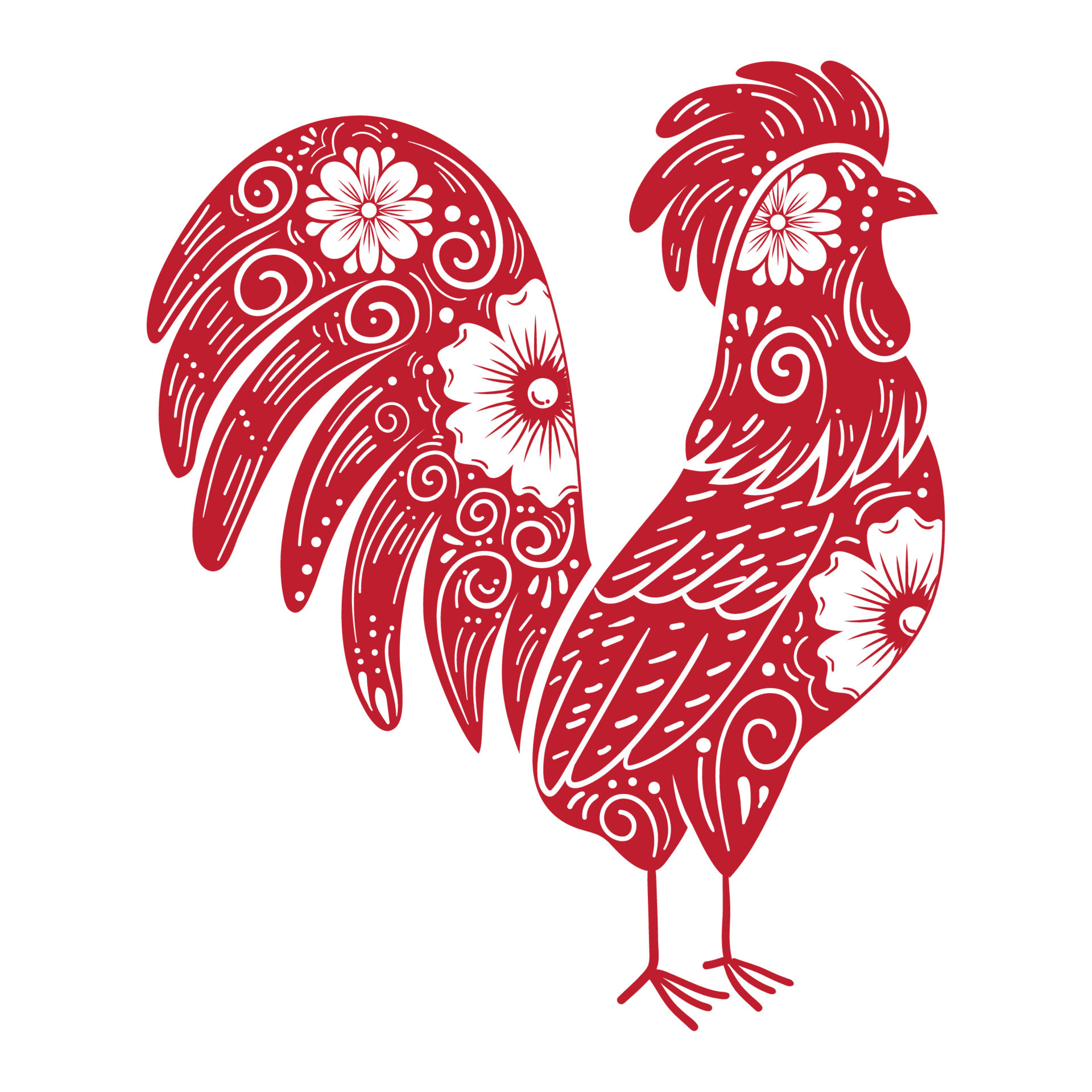 Chinese Zodiac Rooster Animal 16763740 Vector Art At Vecteezy
