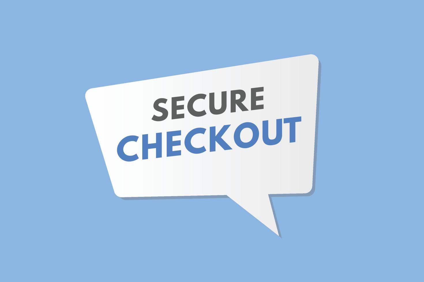 Secure Checkout Text Button Secure Checkout Sign Icon Label Sticker Web Buttons 16763977 Vector