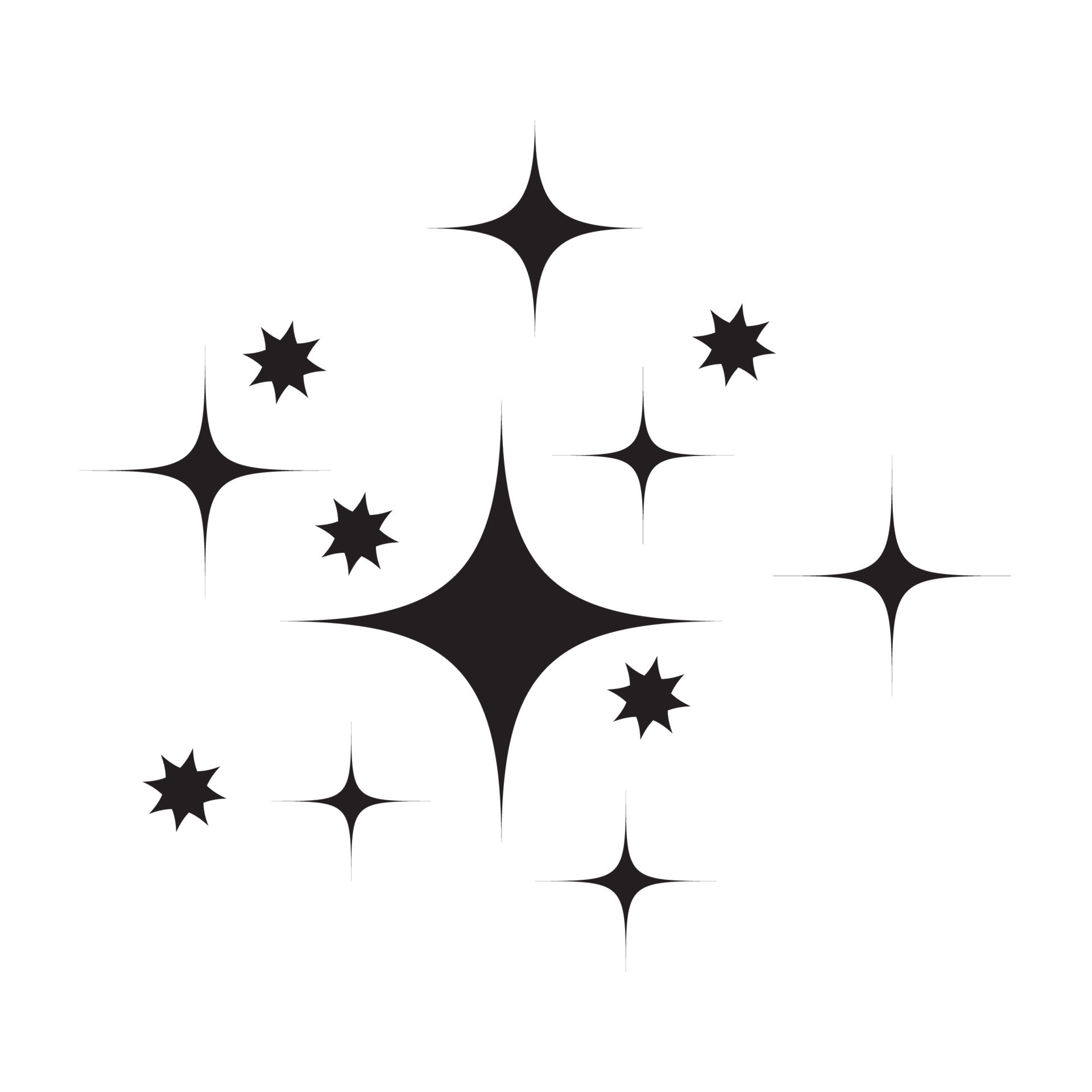 Star icon. Twinkling stars. Sparkles, shining burst. vector illustration on white background ...