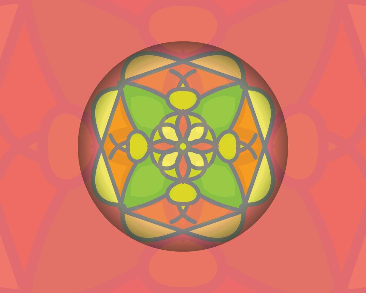 Colorful Mandala Vector Illustration Islam Arabic Indian Turkish Pakistan Chinese