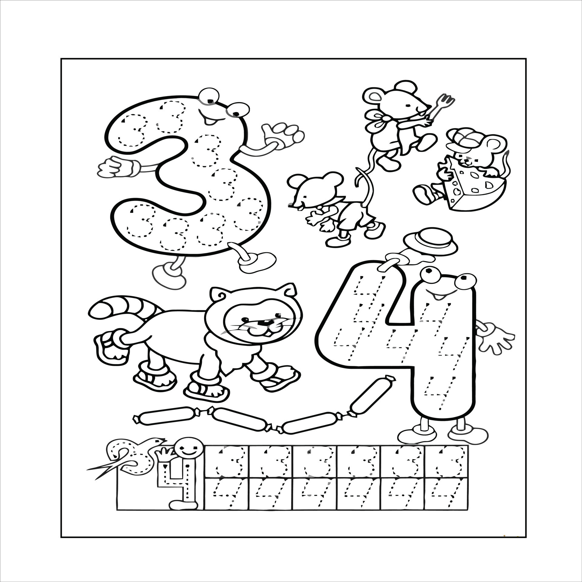 Number Coloring Page 0 1 2 3 4 5 6 7 8 9 10 Vector Illustration 16770151 Vector Art At Vecteezy