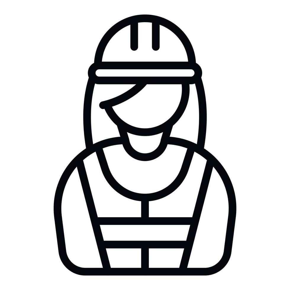 Builder Person Icon Outline Vector Female Engineer 16771631 Vector Art At Vecteezy