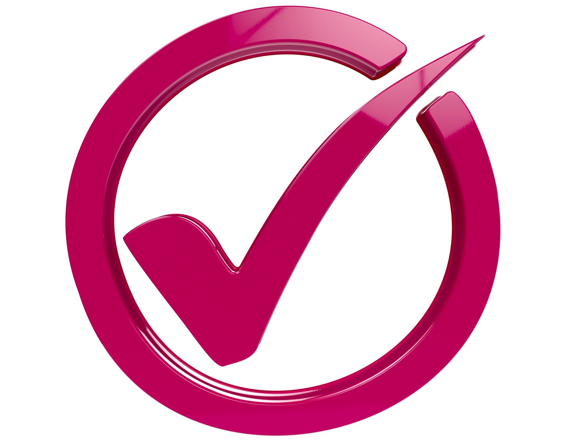 Pink check mark icon png on Transparent Background 16774518 PNG