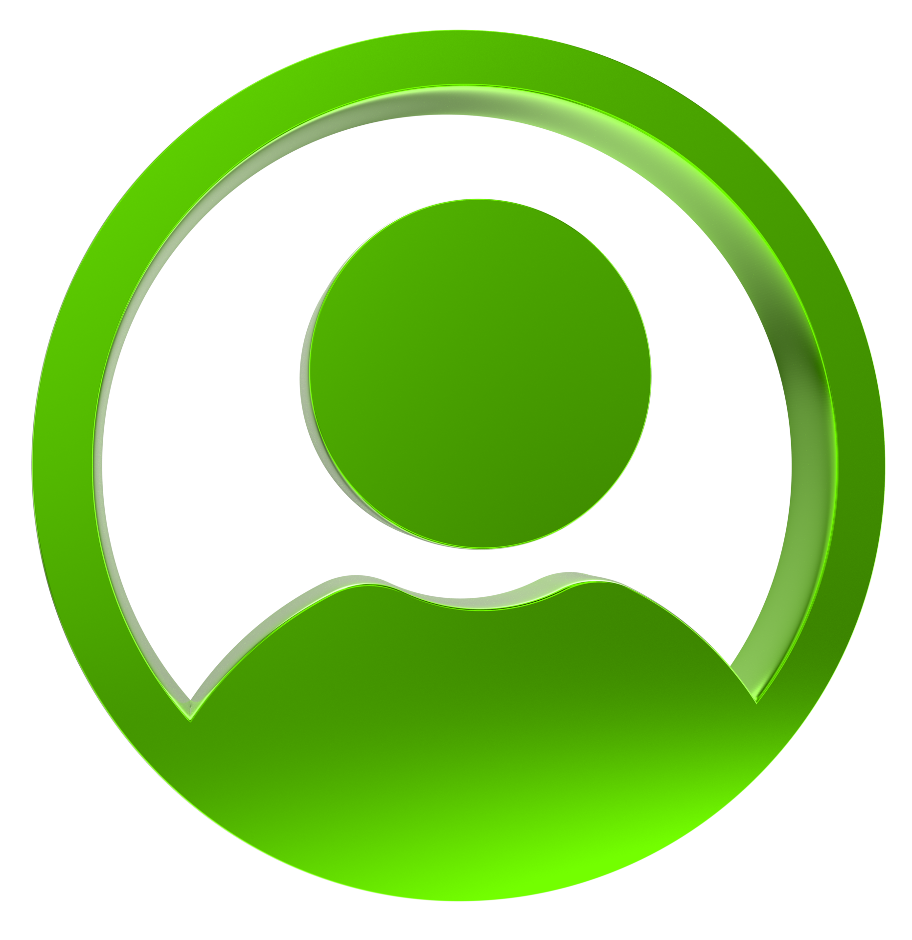 3D User icon on transparent background 16774588 PNG