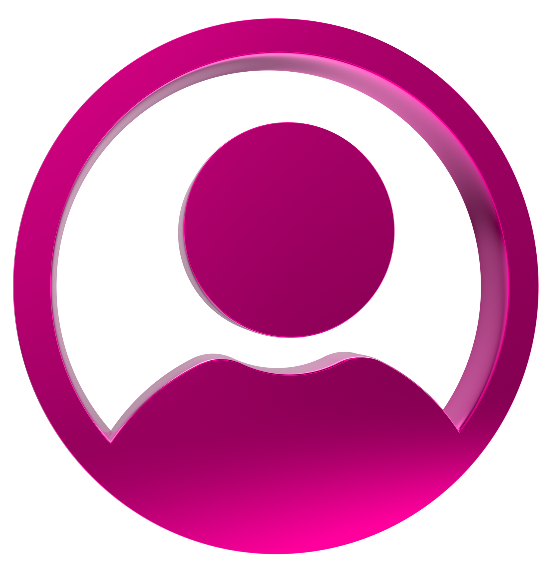 3D User icon on transparent background 16774644 PNG