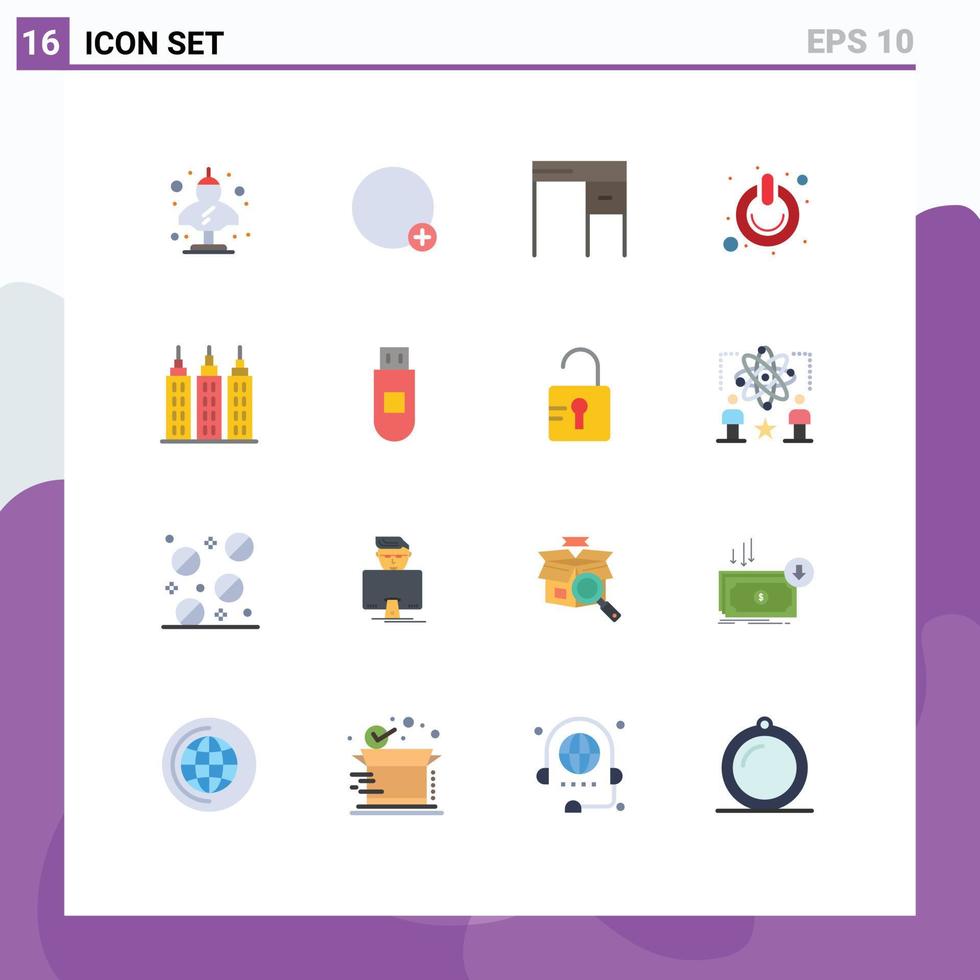 16 Creative Icons Modern Signs And Symbols Of Switch On Ui Off Office Editable Pack Of Creative