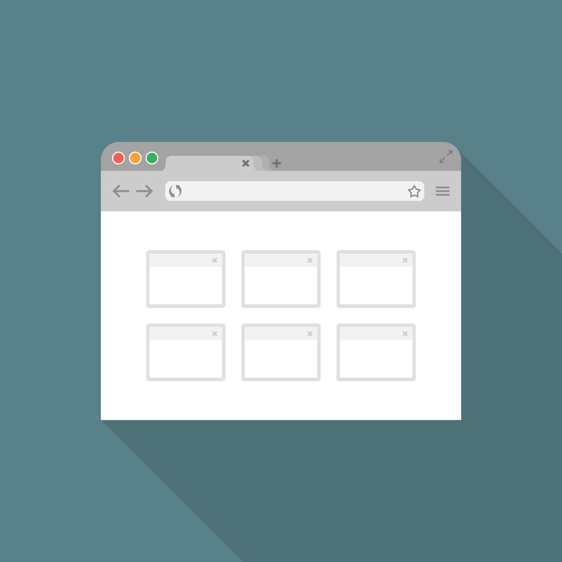 Browser in flat style. Vector illustration 16776352 Vector Art at Vecteezy