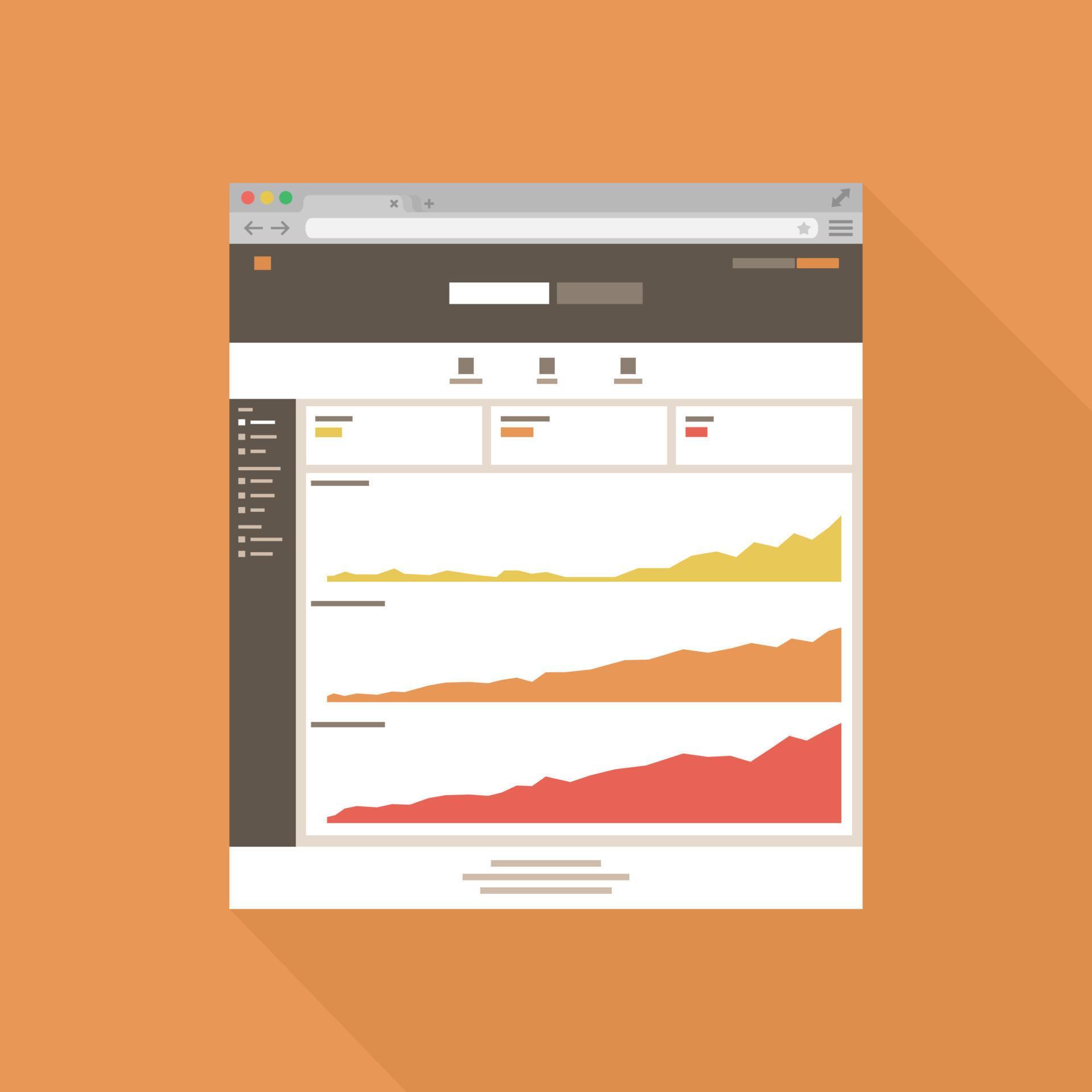 Browser in flat style. Vector illustration 16776355 Vector Art at Vecteezy