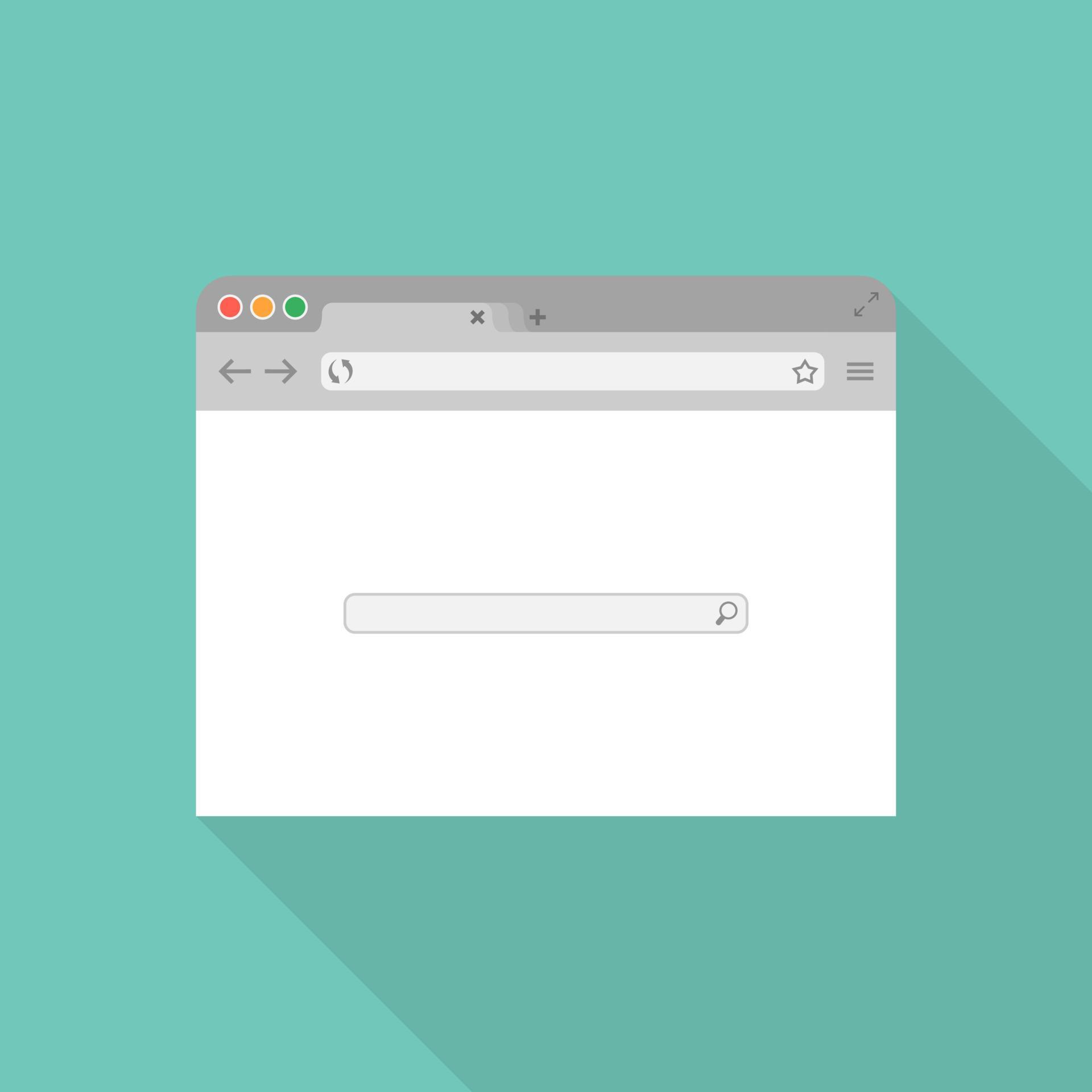 Browser in flat style. Vector illustration 16776414 Vector Art at Vecteezy