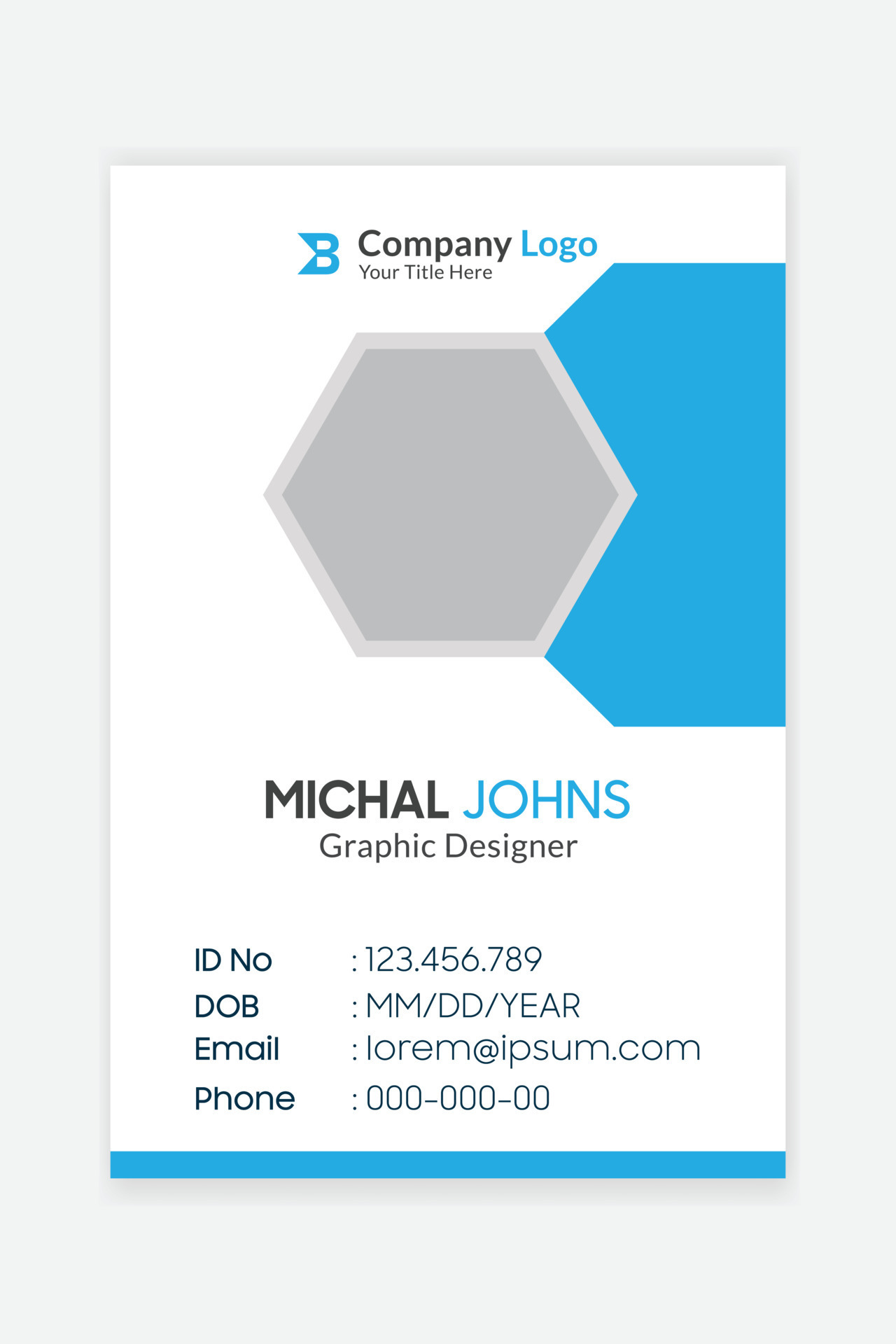 Modern corporate Company id card design template 16776682 Vector Art at ... Modern corporate Company id card design template 16776682 Vector Art at ...