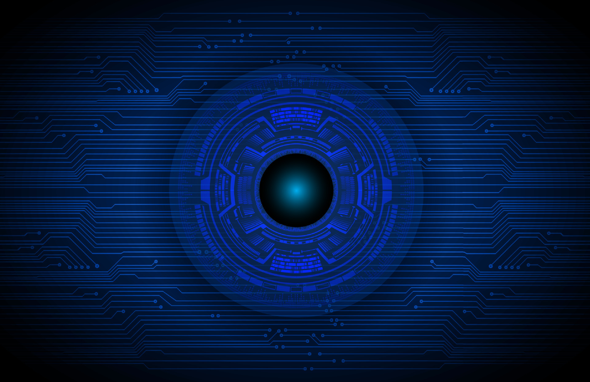 Modern Holographic Eye on Technology Background 16778523 Vector Art at ...