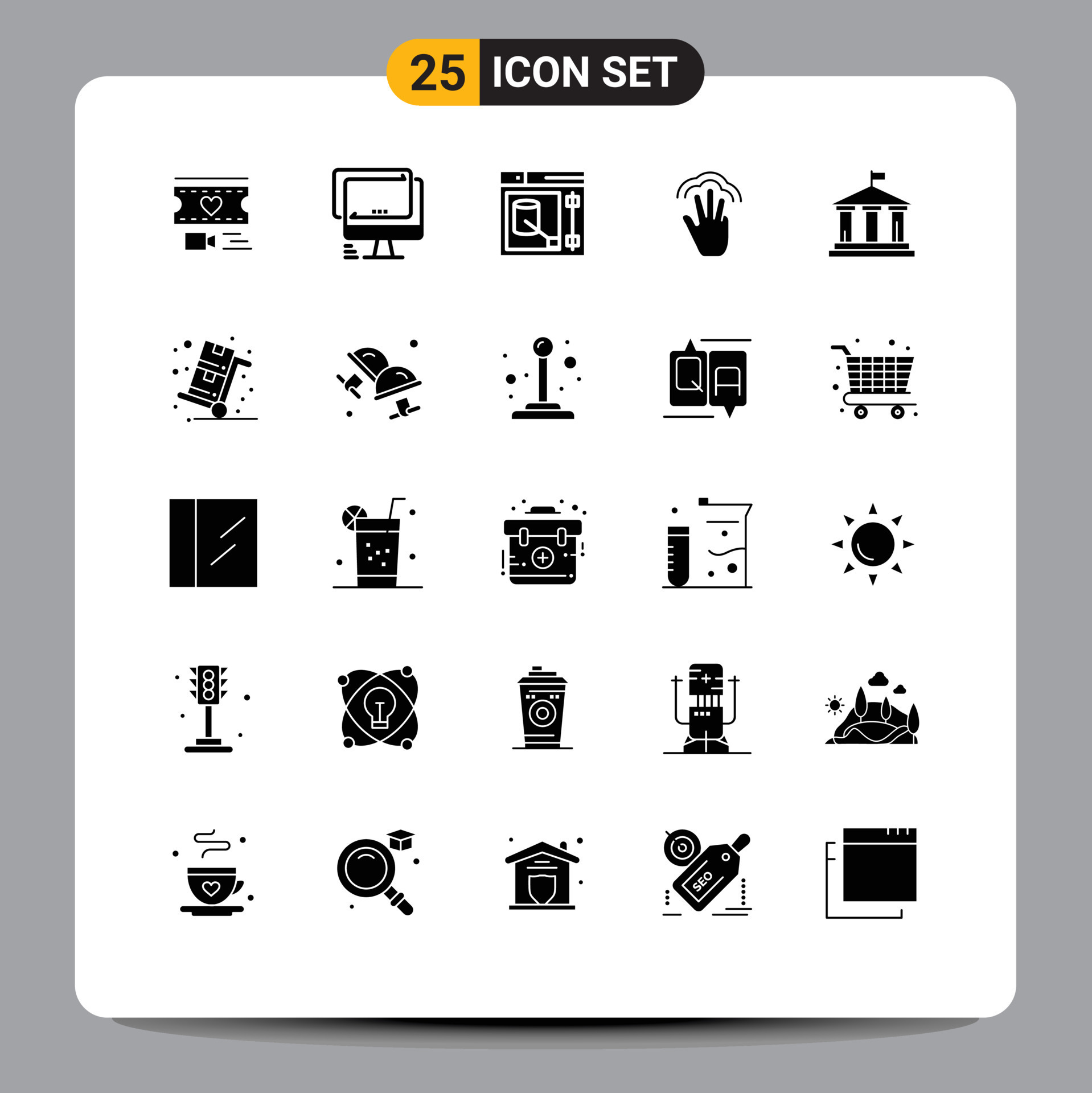 Stock Vector Icon Pack Of 25 Line Signs And Symbols For Multiple Touch stock-vector-icon-pack-of-25-line-signs-and-symbols-for-multiple-touch