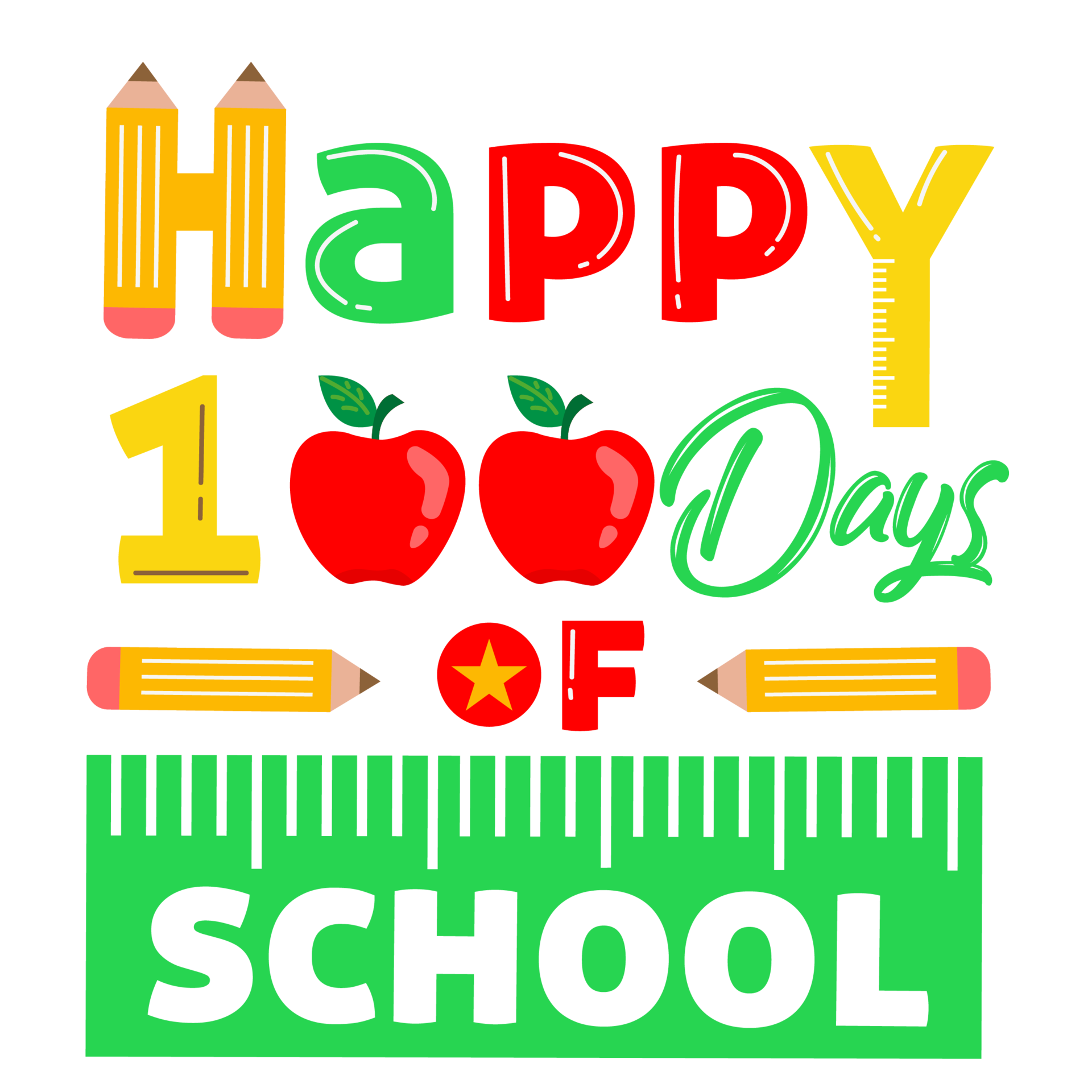 Happy 100 Days Of School 16779090 Png