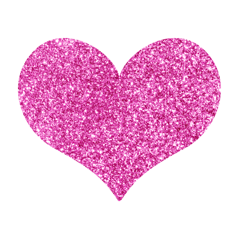 Pink Glitter Heart Png