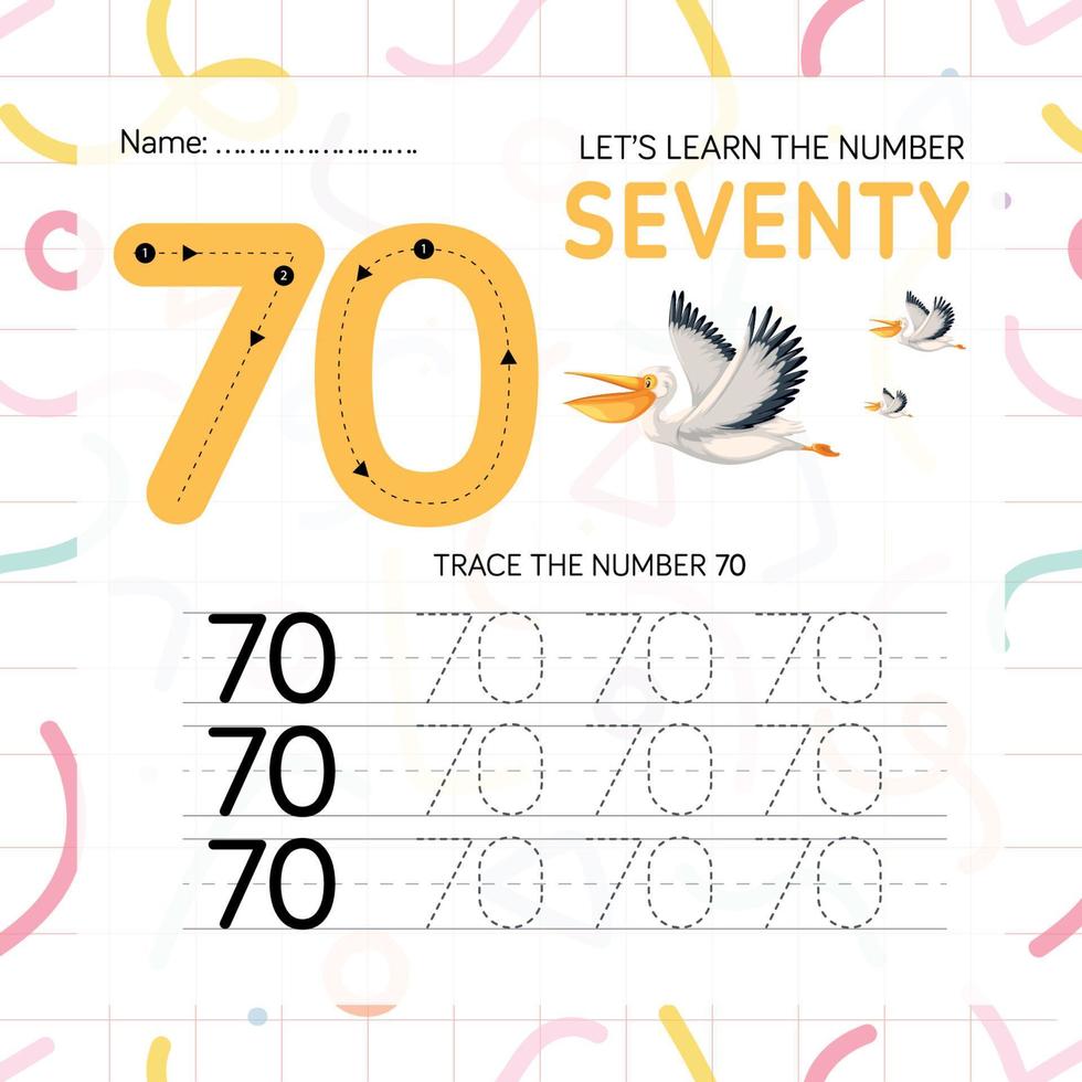 Numbers worksheet for kids, tracing numbers step by step from scratch ...